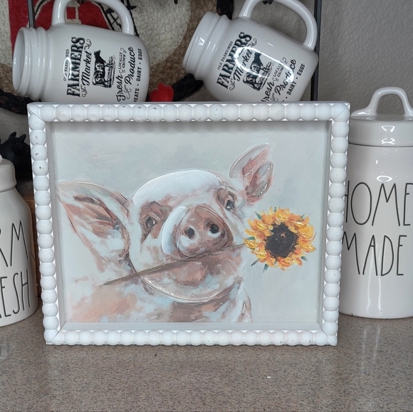 Hobby Lobby | Wall Decor | Country Farmhouse Pig With Sunflowers Wooden ...